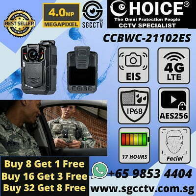 Body Worn Camera CCBWC-21102ES 4MP 4G WIFI AES256 BWC